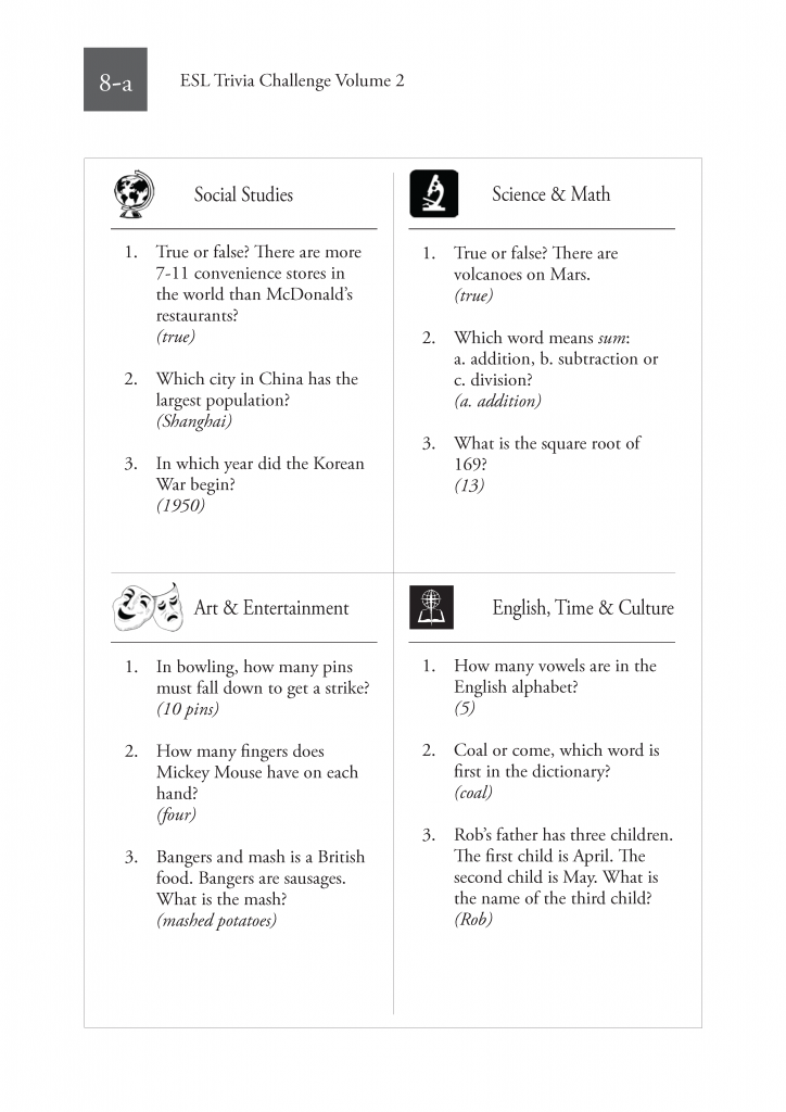 ESL pair Work Conversation Activities | eslwriting.org